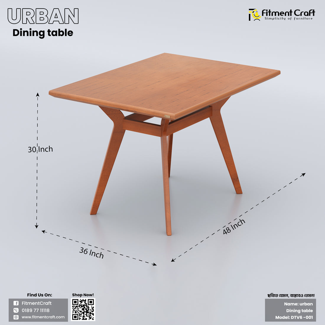 Urban - Dining Table - DTV6-001