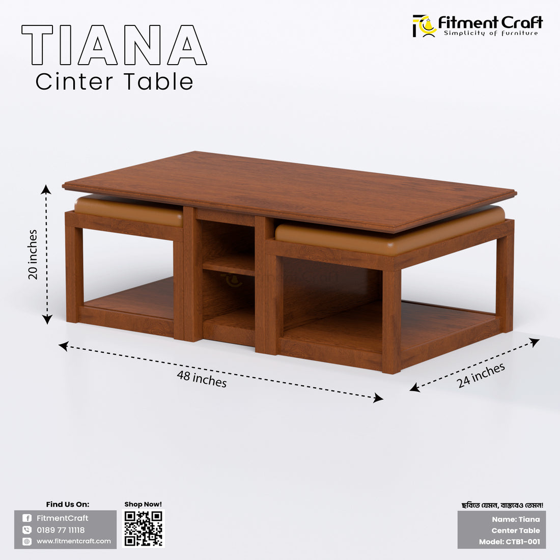 Tiana - Center Table । CTB1-001